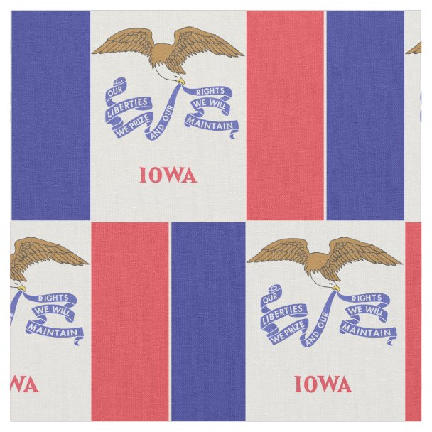 State of Iowa Tartan Fabric | Zazzle