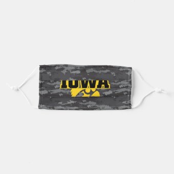 Iowa Hawkeyes | Camouflage Adult Cloth Face Mask | Zazzle