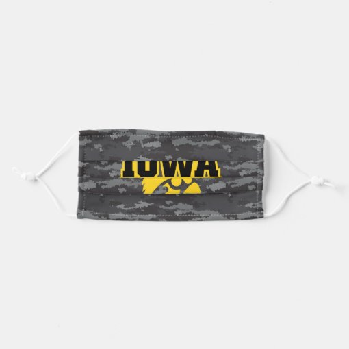 Iowa Hawkeyes | Camouflage Adult Cloth Face Mask | Zazzle