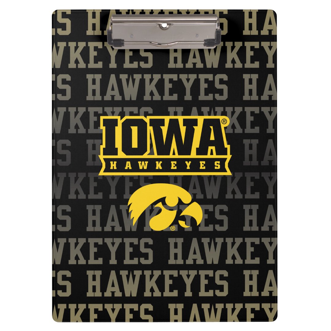 Iowa Hawkeyes | Hawkeye Pattern Clipboard | Zazzle