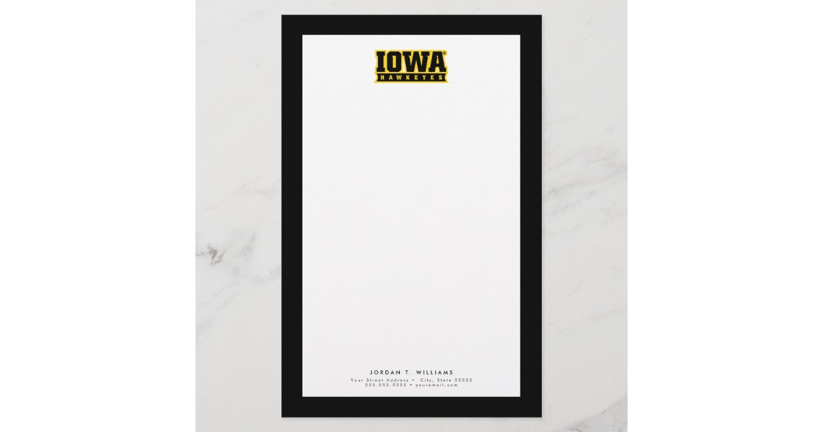 Iowa Hawkeyes Logotype Stationery | Zazzle