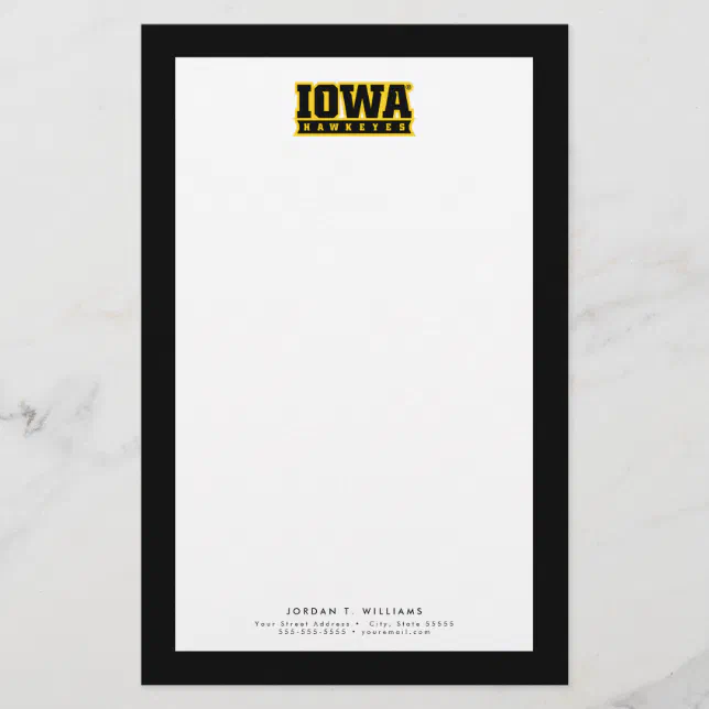 Iowa Hawkeyes Logotype Stationery | Zazzle