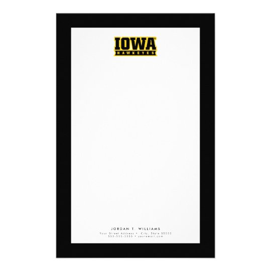 Iowa Hawkeyes Logotype Stationery | Zazzle.com