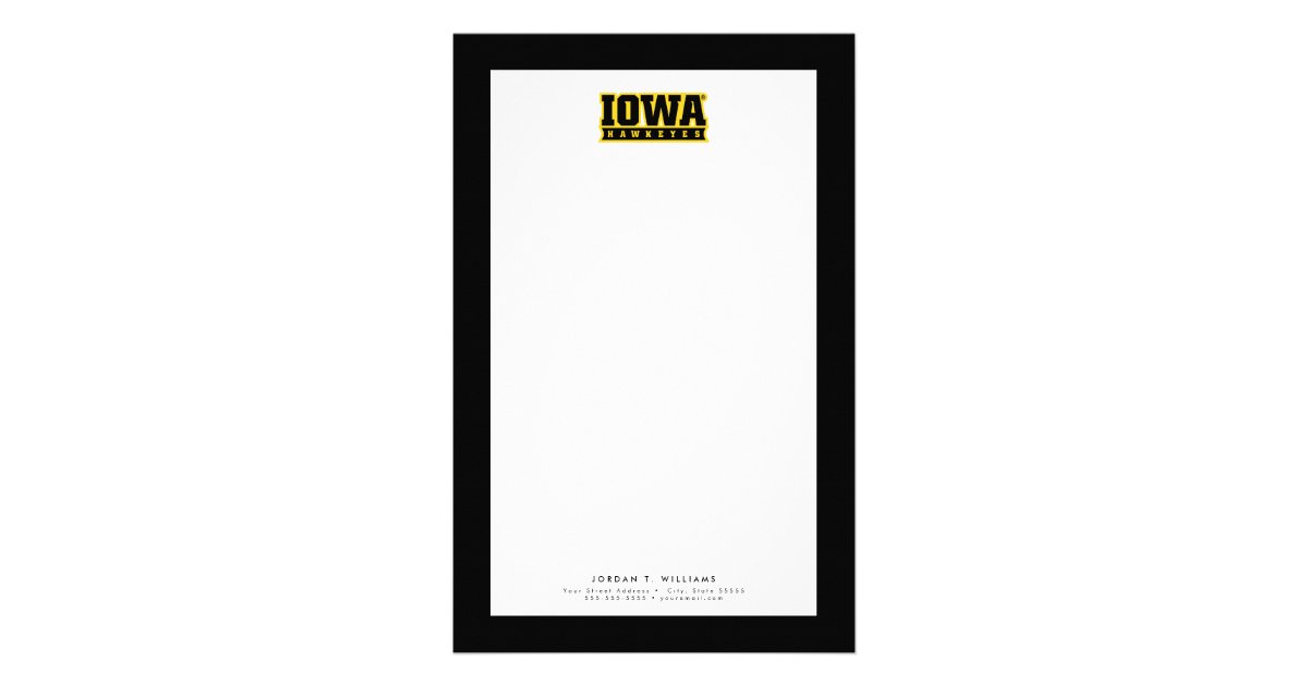 Iowa Hawkeyes Logotype Stationery | Zazzle.com