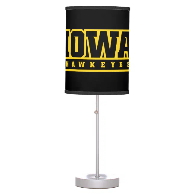 Iowa Hawkeyes Logotype Table Lamp | Zazzle