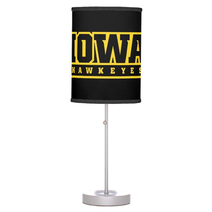 Iowa Hawkeyes Logotype Table Lamp | Zazzle