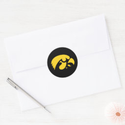 Iowa Logo | Hawkeye Classic Round Sticker | Zazzle