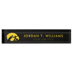 Iowa Logo | Hawkeye Desk Name Plate | Zazzle