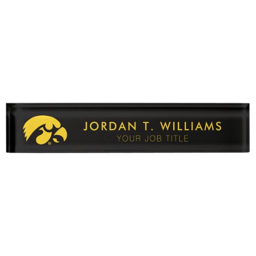 Iowa Logo | Hawkeye Desk Name Plate | Zazzle