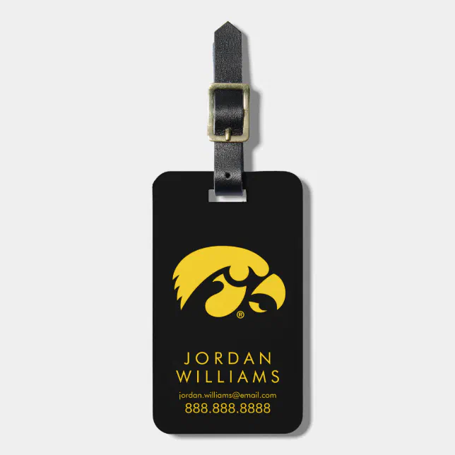 Iowa Logo | Hawkeye Luggage Tag | Zazzle