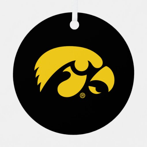 Iowa Logo | Hawkeye Metal Ornament | Zazzle