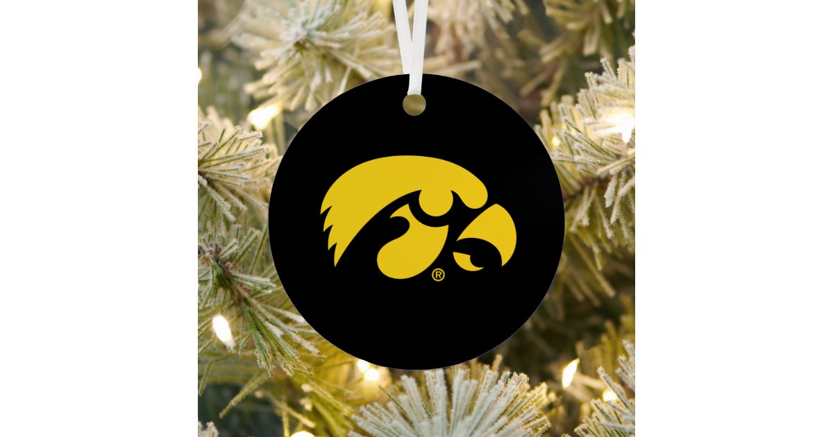 Iowa Logo | Hawkeye Metal Ornament | Zazzle