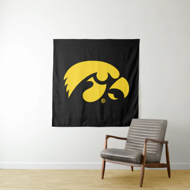 Iowa Logo | Hawkeye Tapestry | Zazzle