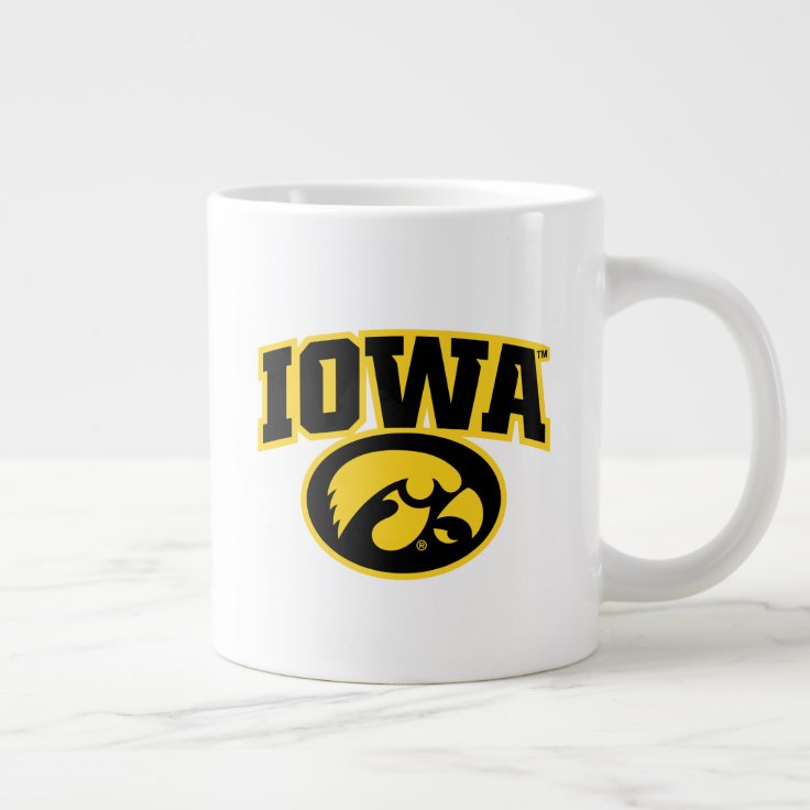 Iowa Logotype with Hawkeye Giant Coffee Mug | Zazzle
