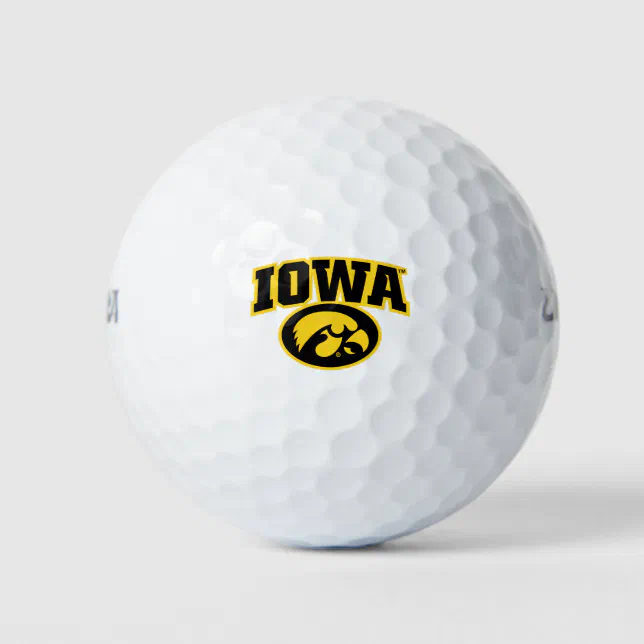 Iowa Logotype with Hawkeye Golf Balls | Zazzle