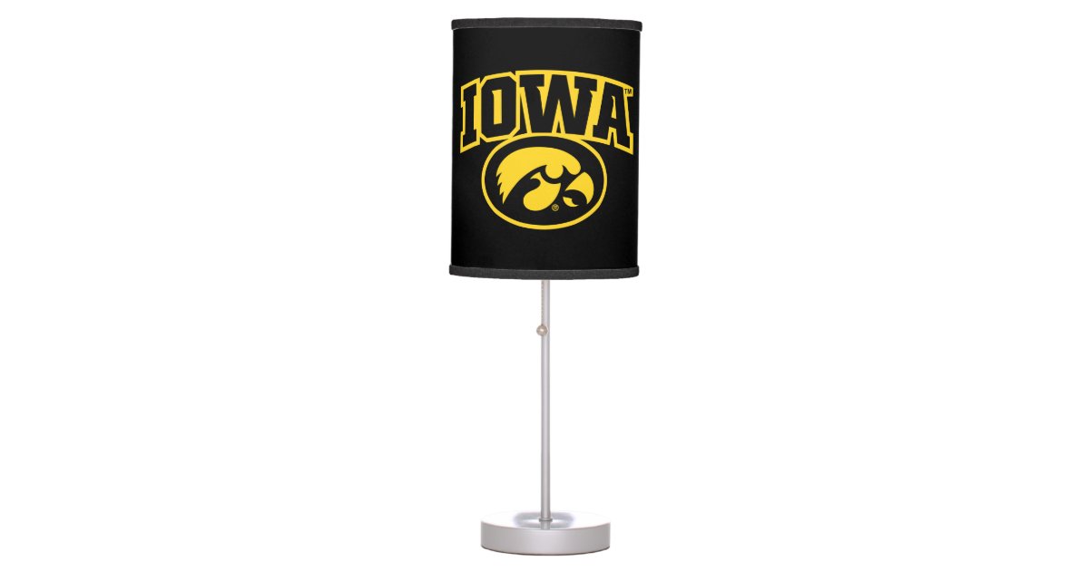 Iowa Logotype with Hawkeye Table Lamp | Zazzle