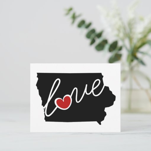 Iowa Love! Gifts for IA Lovers Postcard | Zazzle