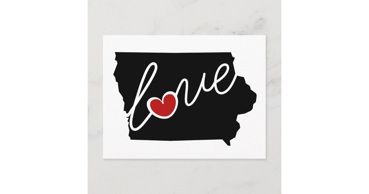 Iowa Love! Gifts for IA Lovers Postcard | Zazzle