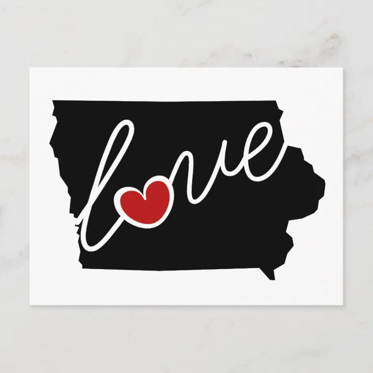Iowa Love! Gifts for IA Lovers Postcard | Zazzle