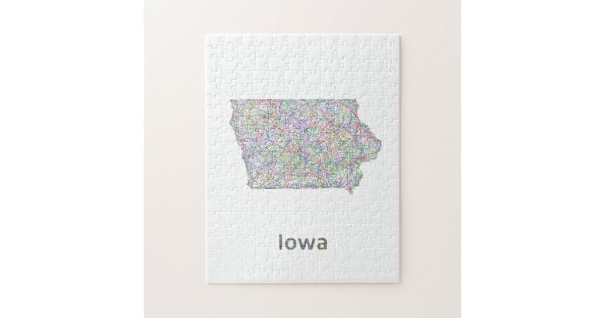 Iowa map jigsaw puzzle | Zazzle