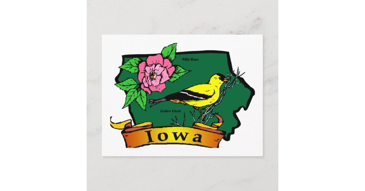 Iowa Map Postcard | Zazzle