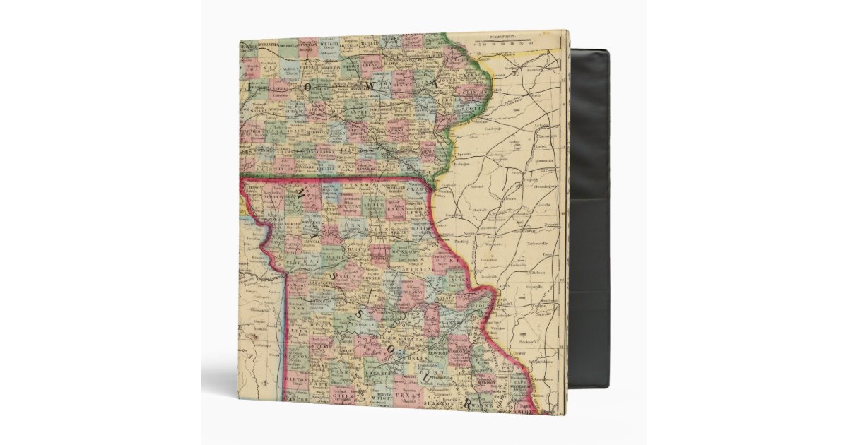 Iowa, Missouri Map by Mitchell Binder | Zazzle