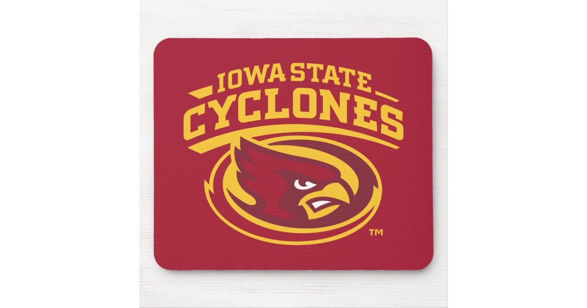Iowa State Cyclones | Arched Mascot Logo Mouse Pad | Zazzle