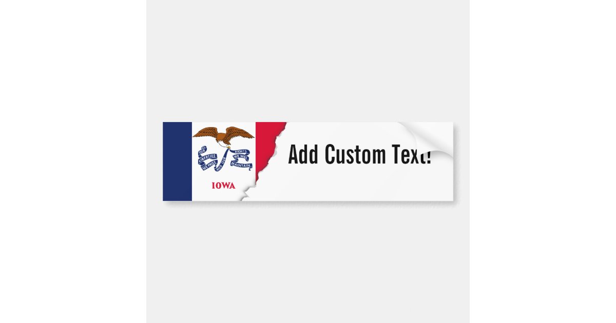 Iowa State Flag Bumper Sticker | Zazzle