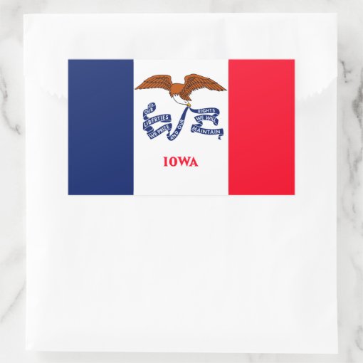 Iowa State Flag Design Rectangular Sticker | Zazzle