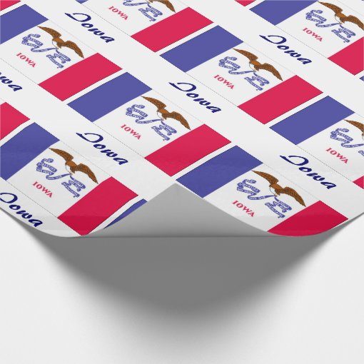 Iowa State Flag Wrapping Paper | Zazzle