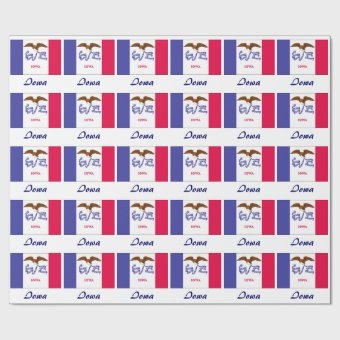 Iowa State Flag Wrapping Paper | Zazzle