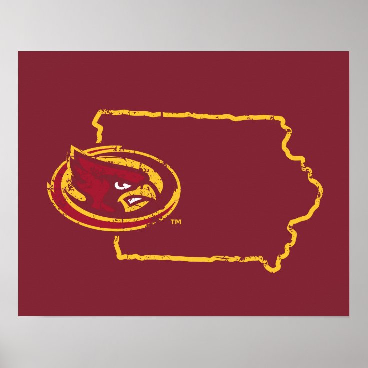 Iowa State Logo Distressed Poster | Zazzle