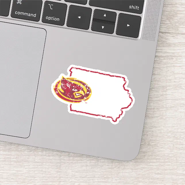 Iowa State Logo Distressed Sticker | Zazzle