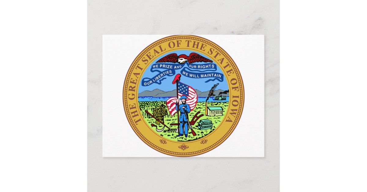 Iowa State Seal Postcard | Zazzle
