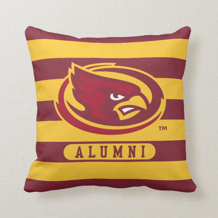 Iowa State University | Iowa Logo Alumni Stripes Throw Pillow | Zazzle.com