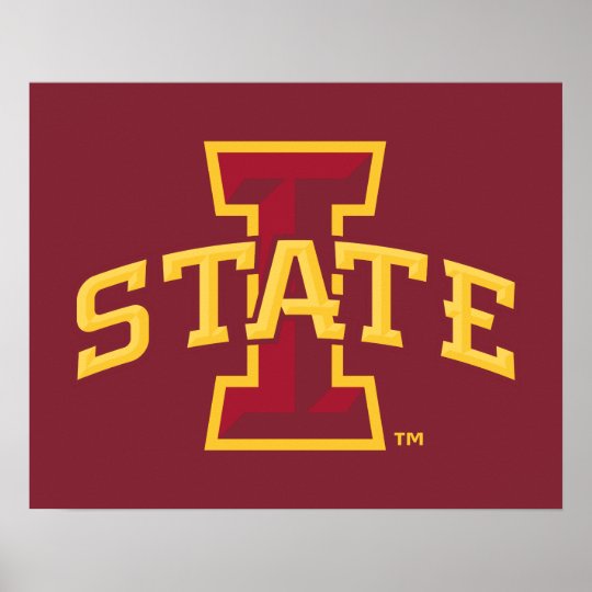 Iowa State University | Iowa State Arched Logo Poster | Zazzle.com