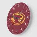 Iowa State University | Iowa State Cardinal Logo Large Clock | Zazzle