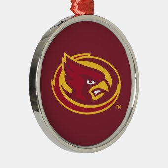 Iowa State University | Iowa State Cardinal Logo Metal Ornament | Zazzle