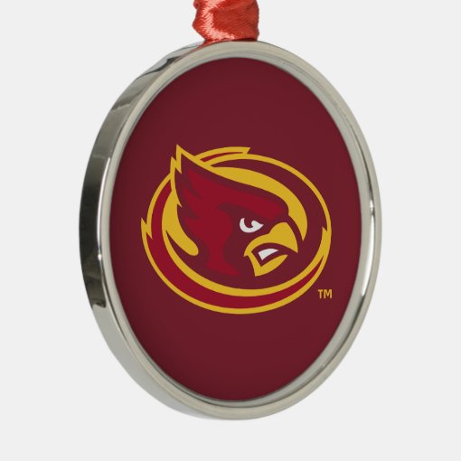 Iowa State University | Iowa State Cardinal Logo Metal Ornament | Zazzle
