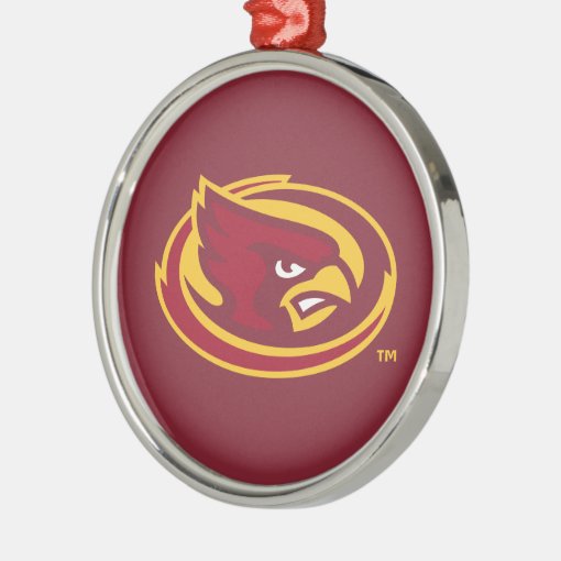 Iowa State University | Iowa State Cardinal Logo Metal Ornament | Zazzle