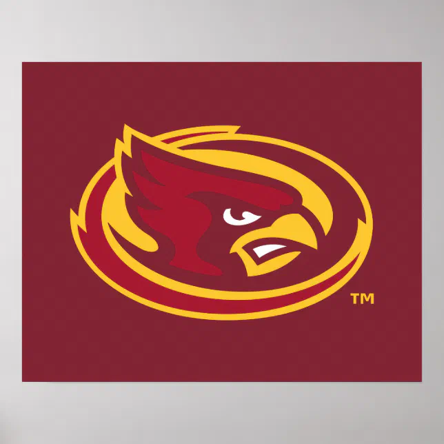 Iowa State University | Iowa State Cardinal Logo Poster | Zazzle