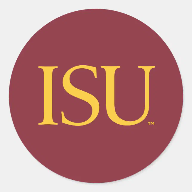 Iowa State University | ISU Logo Classic Round Sticker | Zazzle