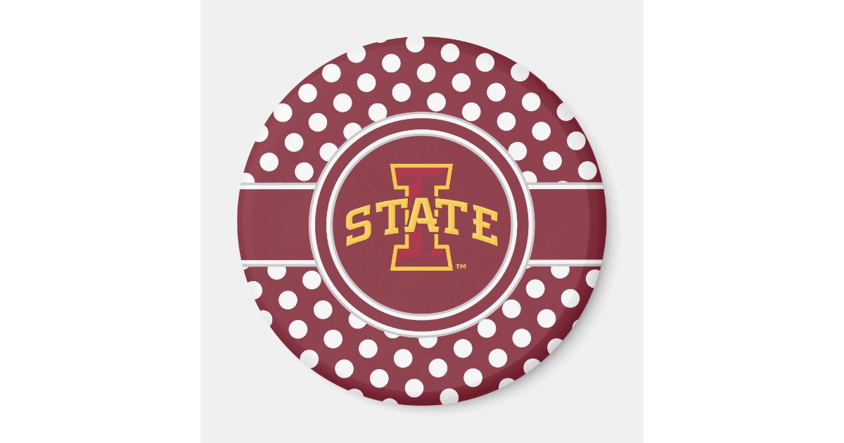 Iowa State University | ISU Polka Dot Pattern Magnet | Zazzle
