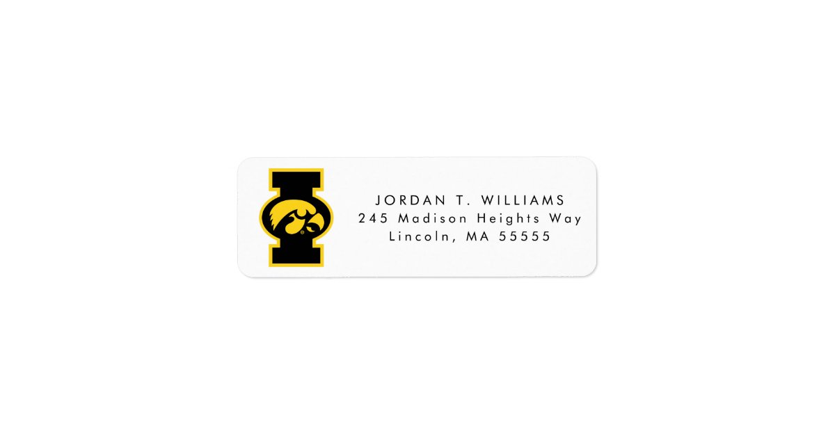 Iowa Tigerhawk | Logotype Label | Zazzle