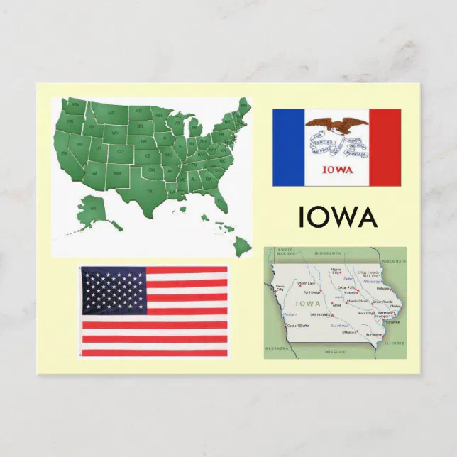 Iowa, USA Postcard | Zazzle