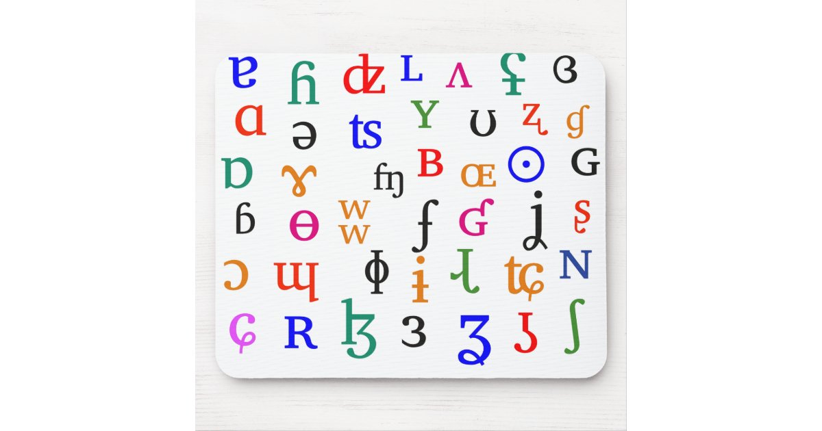 IPA characters Mouse Pad | Zazzle