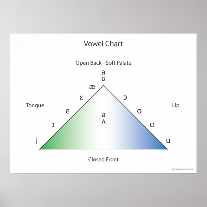IPA vowel chart | Zazzle.com