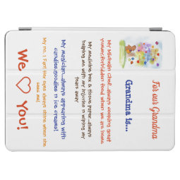 iPad grandma love iPad Air Cover | Zazzle