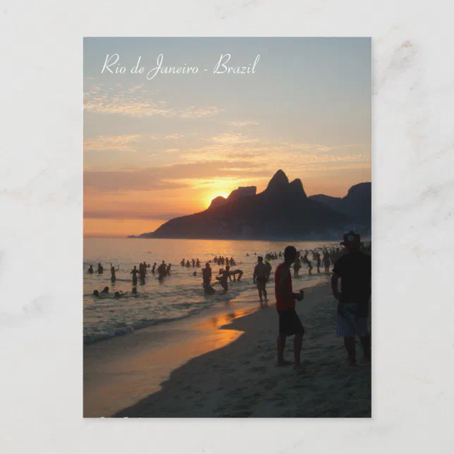 Ipanema beach, Rio de Janeiro, Brazil. Postcard | Zazzle