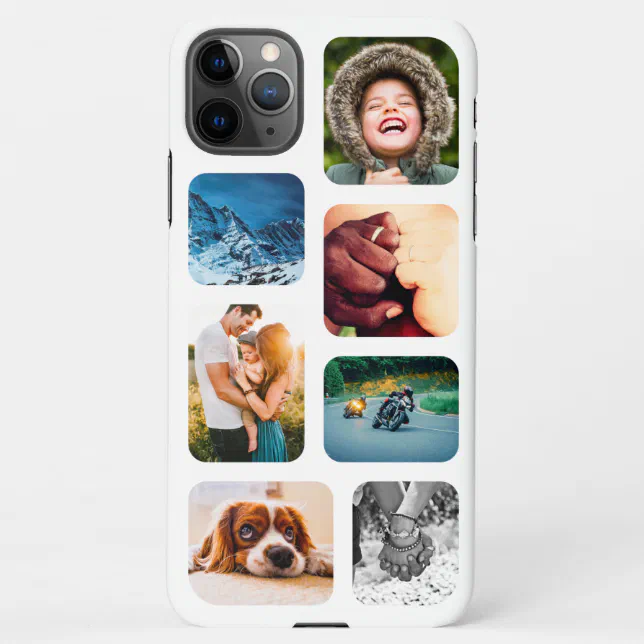 iPhone11 Pro Max 7 Photo Collage Template Rounded iPhone Case | Zazzle